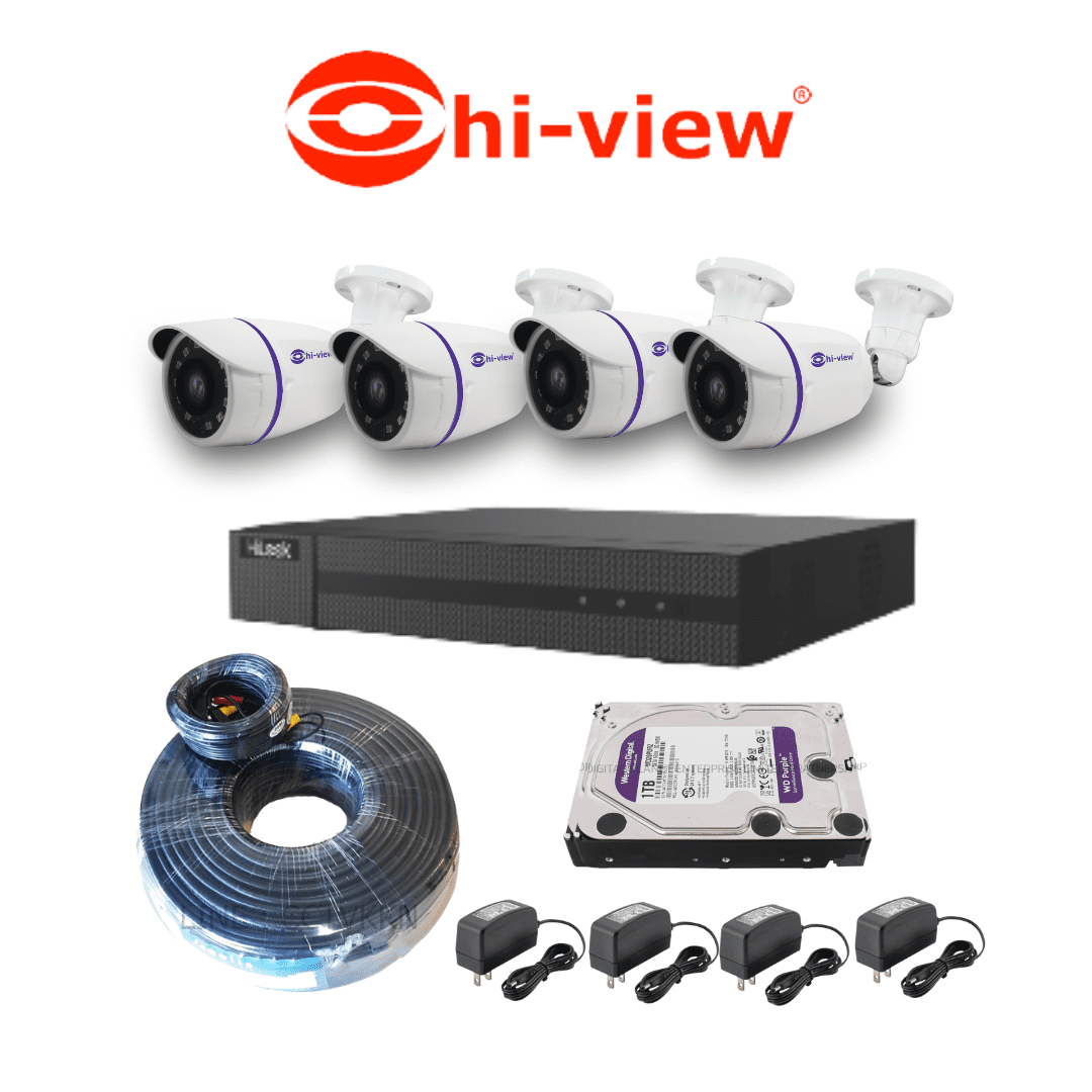 CCTV Value Set ชุด 4 ตัว Hi-View - ขายกล้องวงจรปิด ตัวแทน Hikvision ...